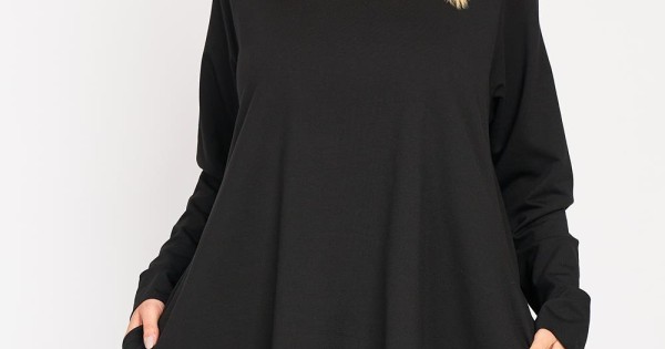 Bluza neagra in forma de A - B064